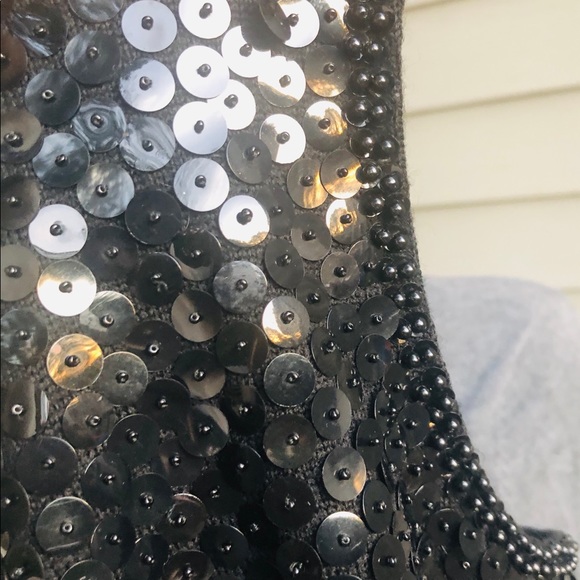CYN-LES | Jackets & Coats | Cynles Hong Kong Black Sequin Vest Sz 8 ...